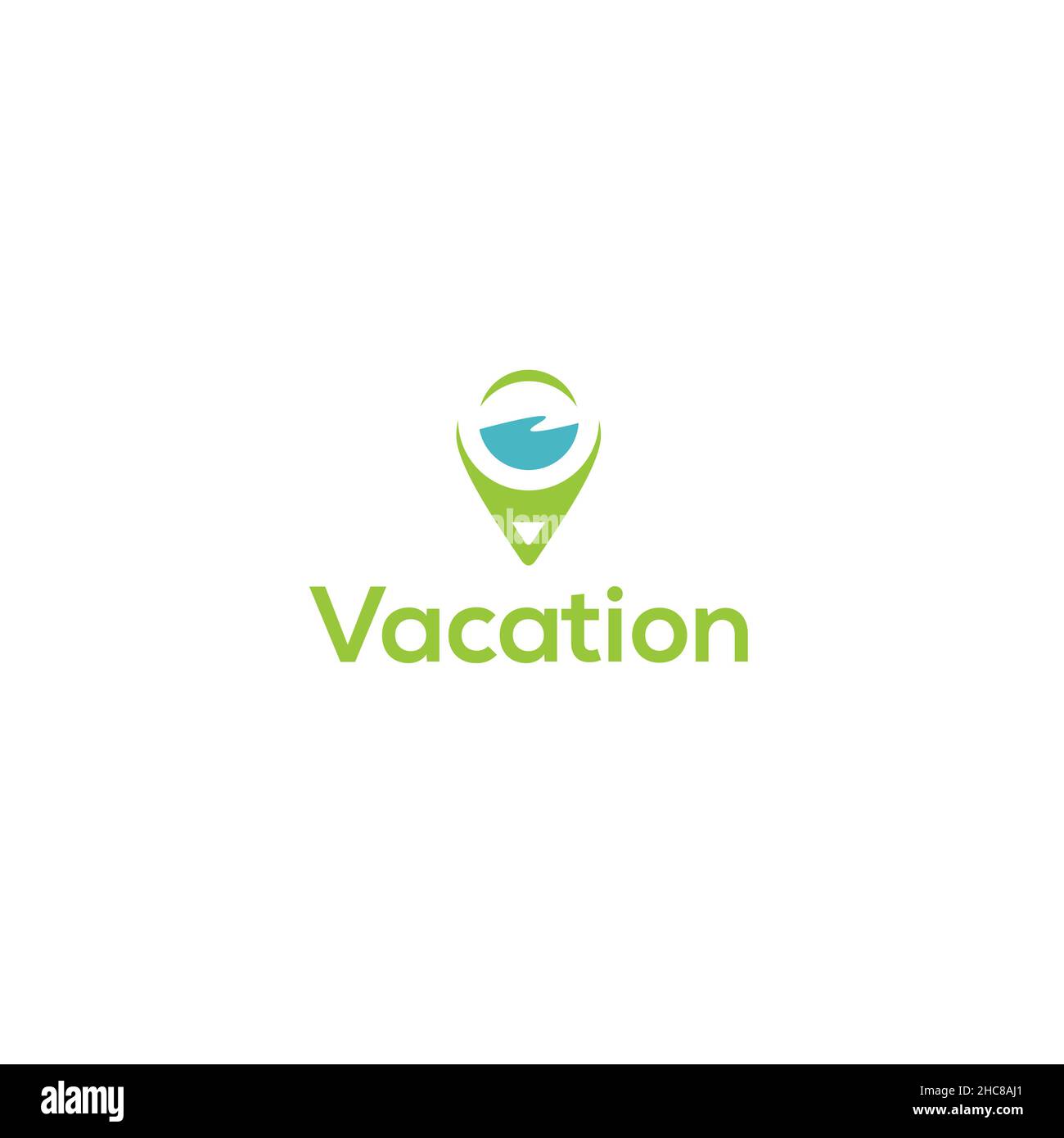Minimalist design Vacations ocean logo design Stock Vector Image & Art ...