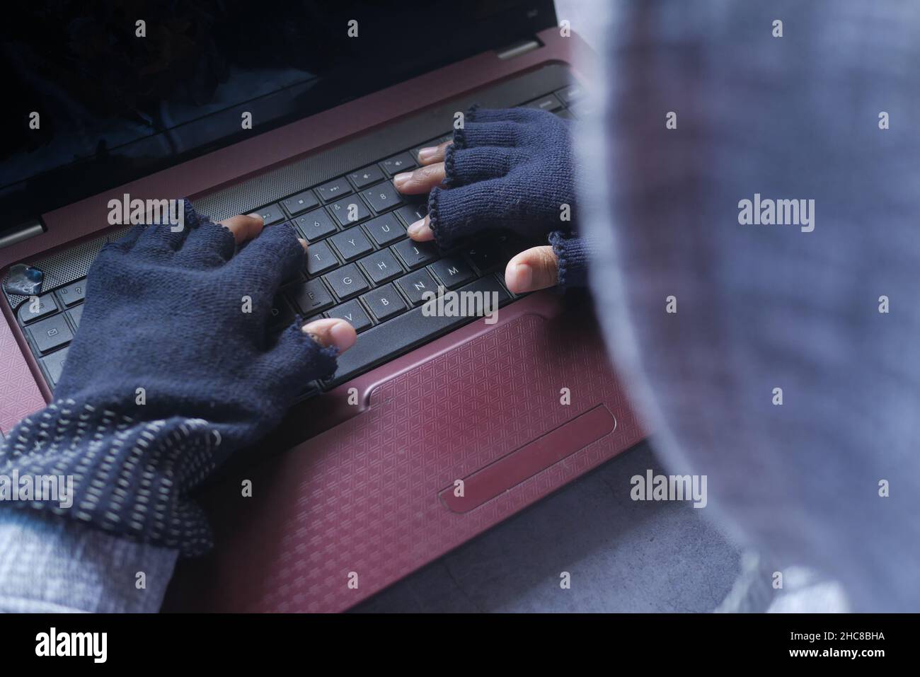 Hacker rear view hacking hi-res stock photography and images - Alamy