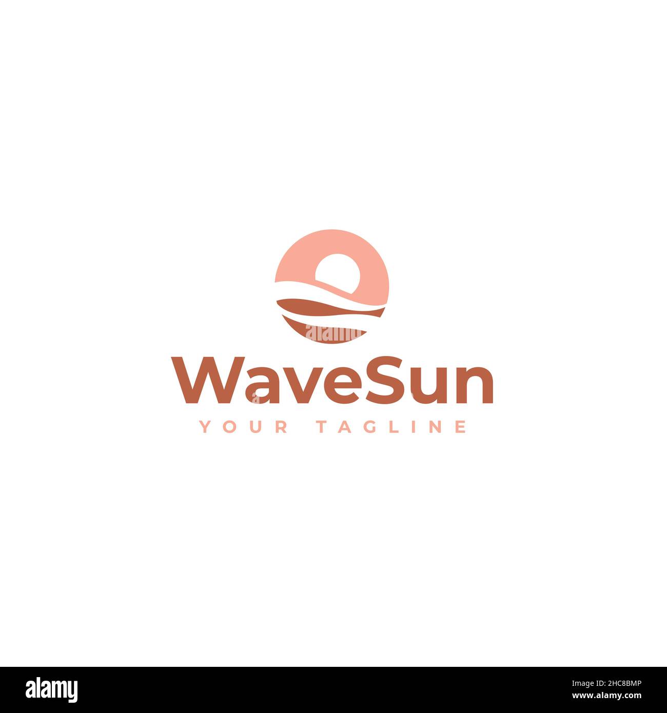 Modern design flat colorful Wave Sun logo design Stock Vector Image ...