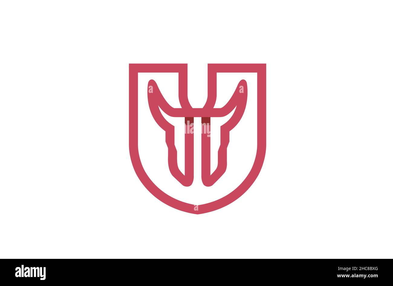 Creative Abstract Bull Shield Logo Design Illustration Stock Vector ...