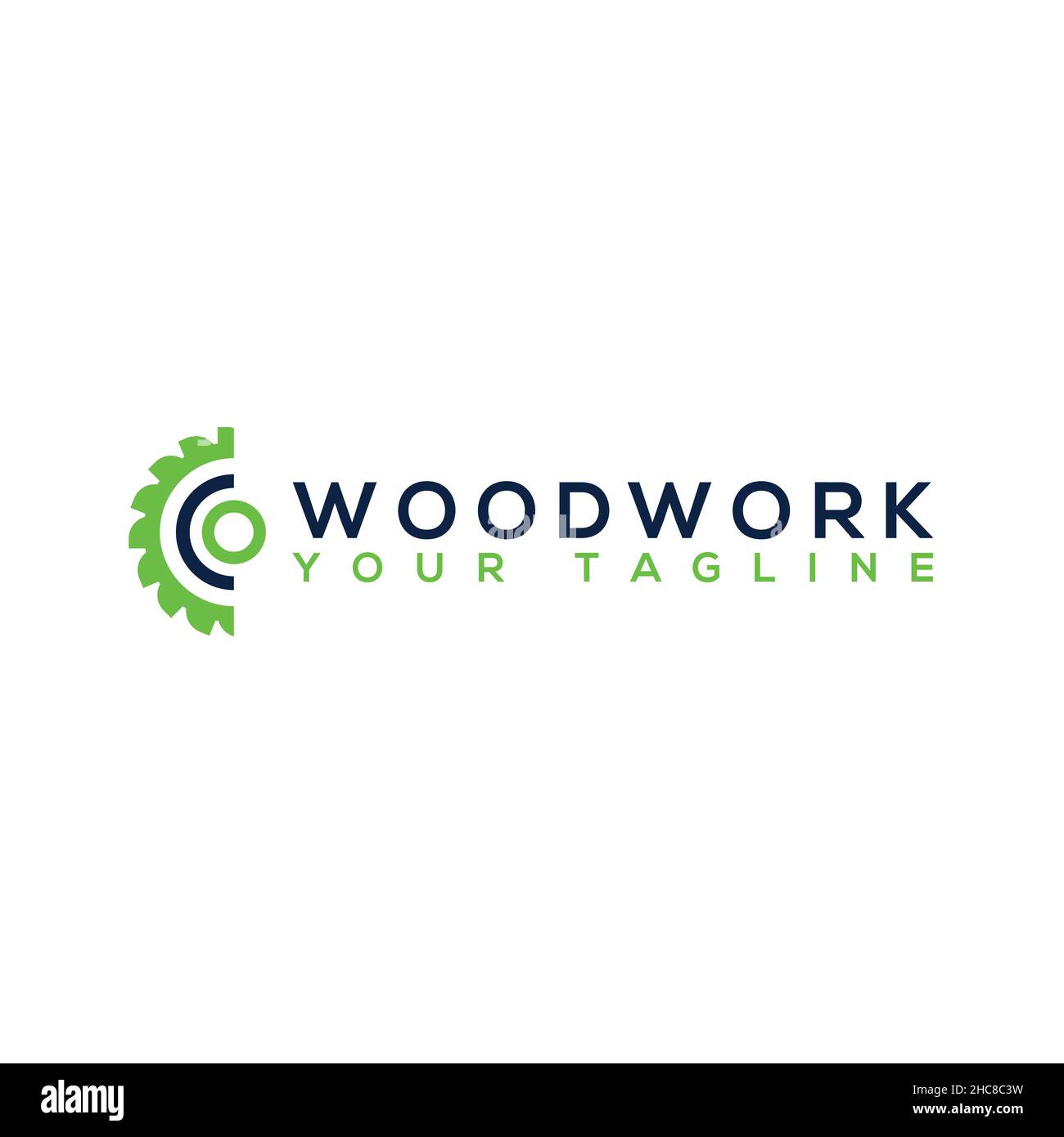Minimalist design Wood Work job desk logo design Stock Vector Image ...