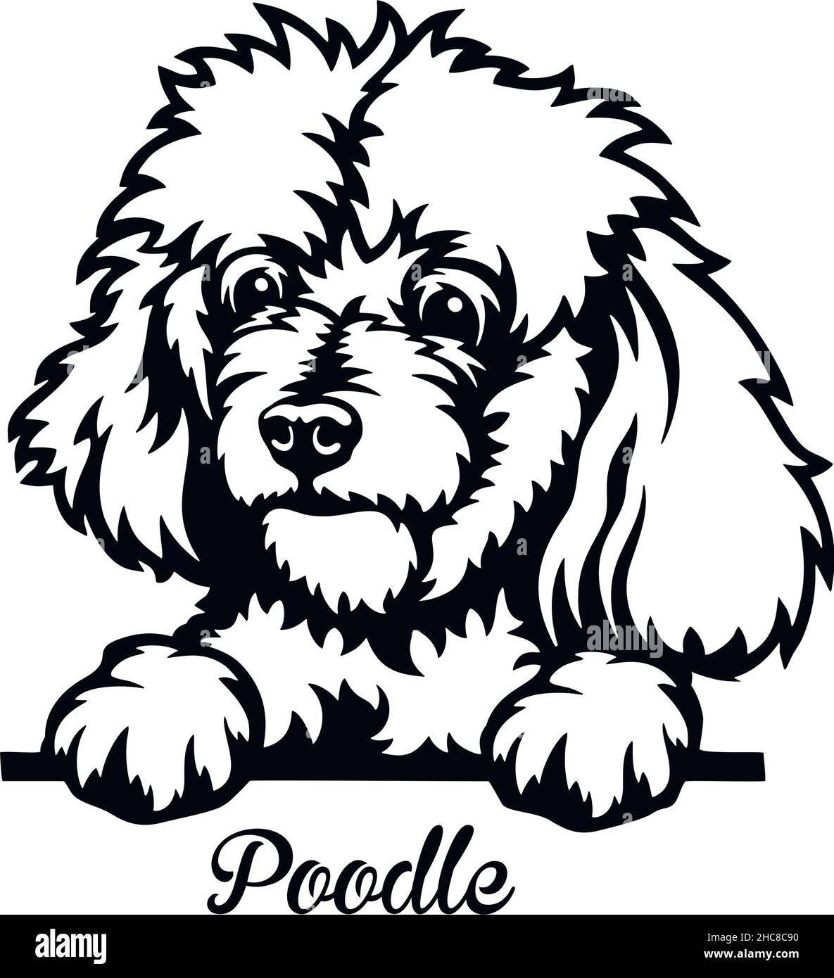 Poodle Head Silhouette