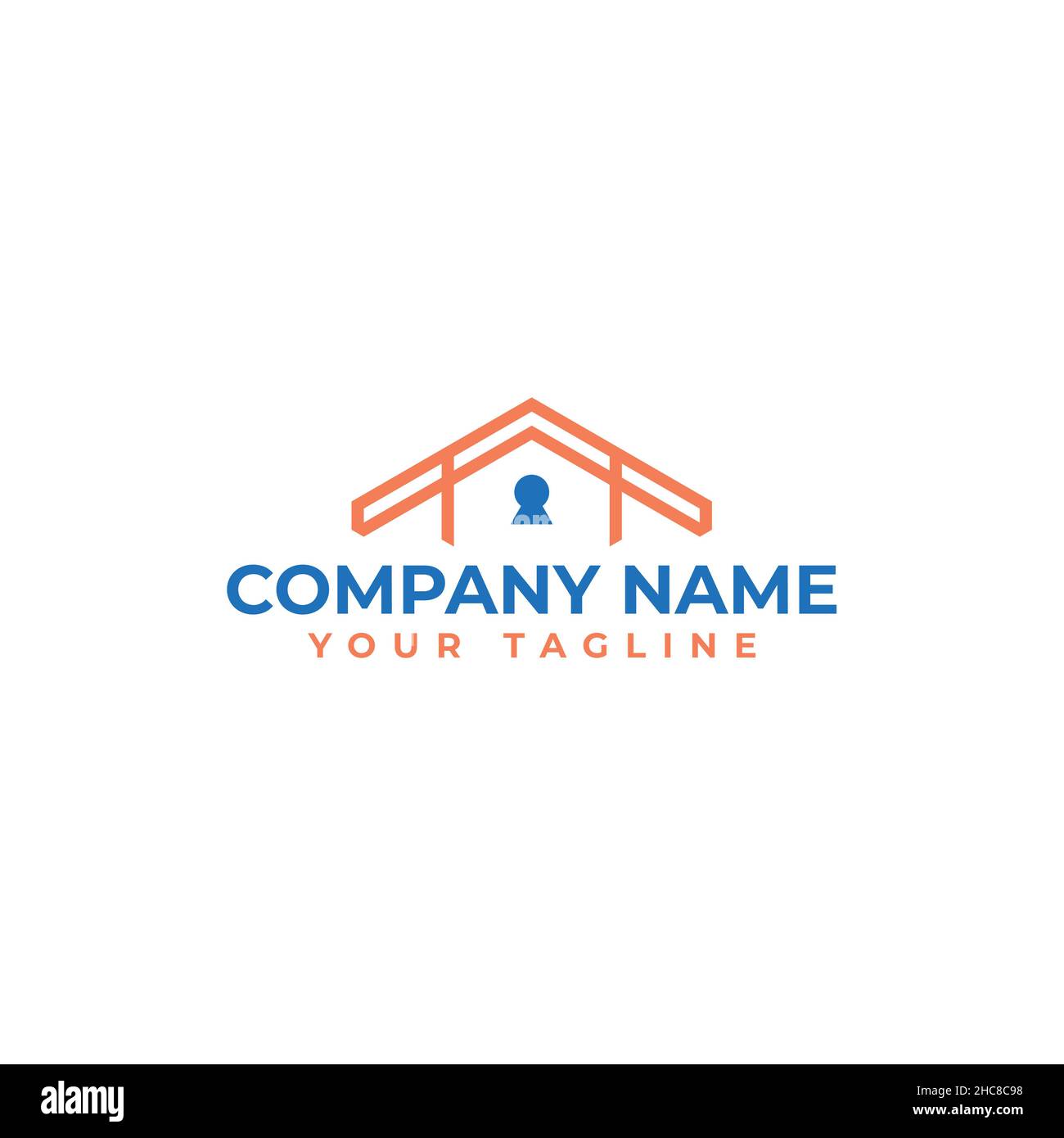 Modern design flat simple Company Name logo design Stock Vector Image ...