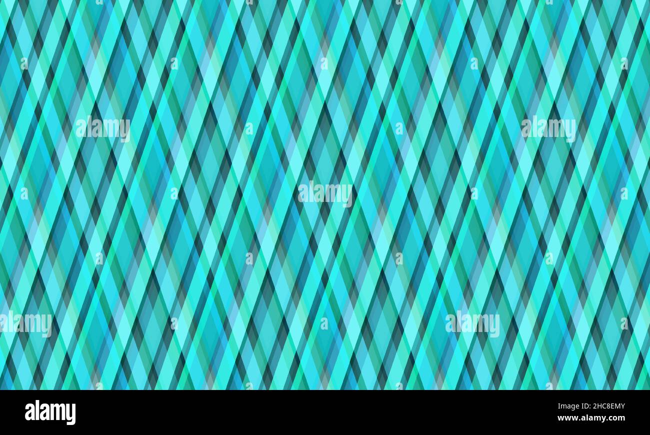 Bright striped abstract background with blue and green rhombus diagonal ...