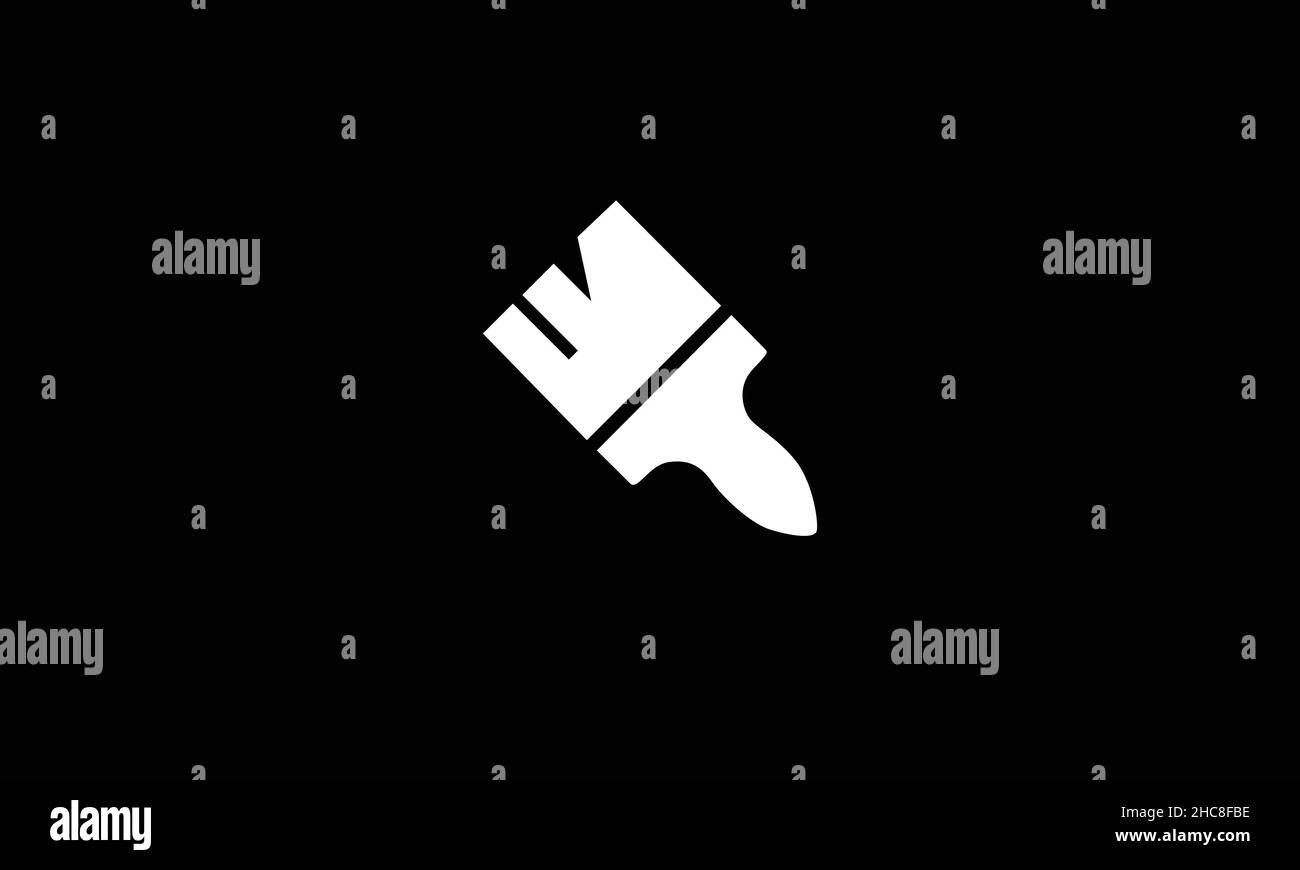 Brush icon sign set Black and White Stock Photos & Images - Alamy