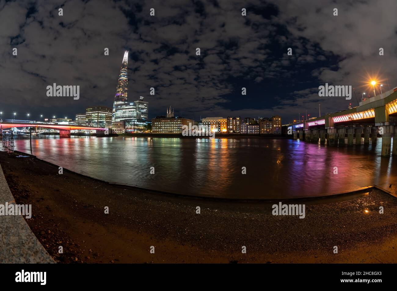 Illuminated River Art installation along the River Thames Stock Photo ...