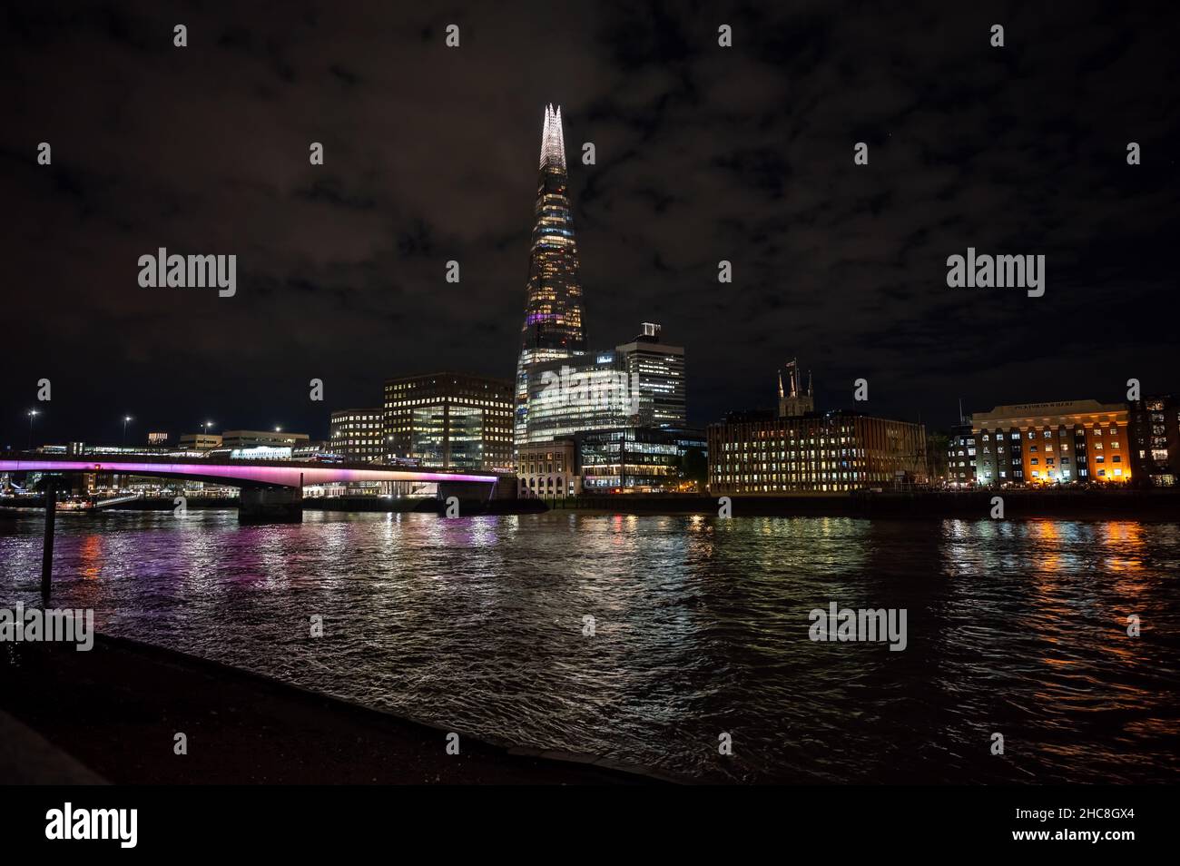 Illuminated River Art installation along the River Thames Stock Photo ...