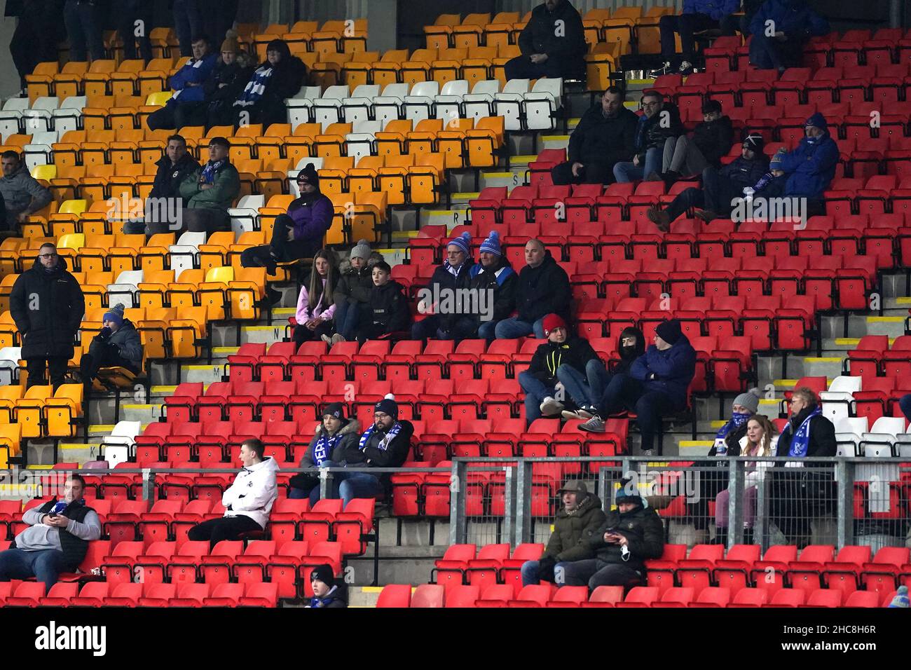 St Johnstone fans in the stands during the cinch Premiership match at ...