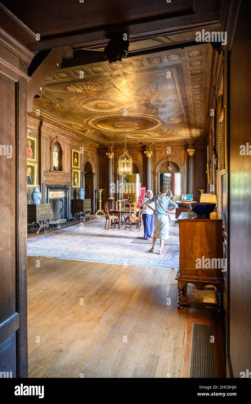 Hanbury Hall, National Trust House and Garden Stock Photo - Alamy