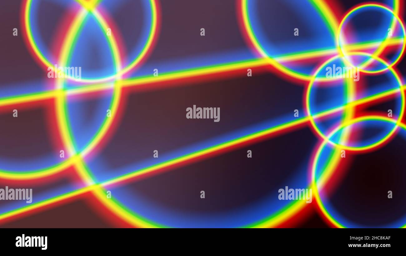 Abstract circles on dark background illustration Stock Photo - Alamy