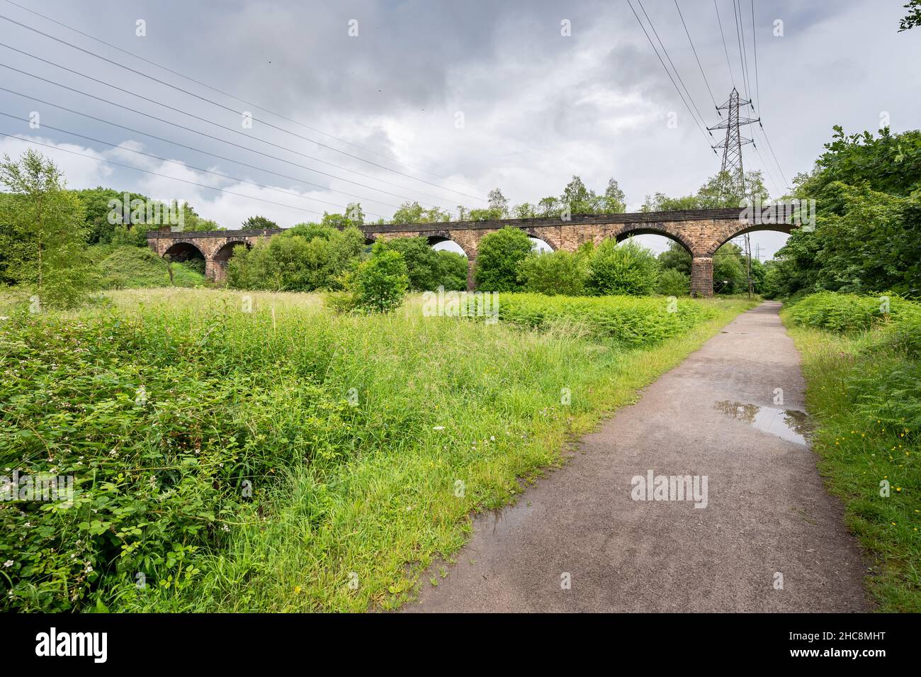 Grade II listed structure - Thirteen Arches railway bridge crossing of ...
