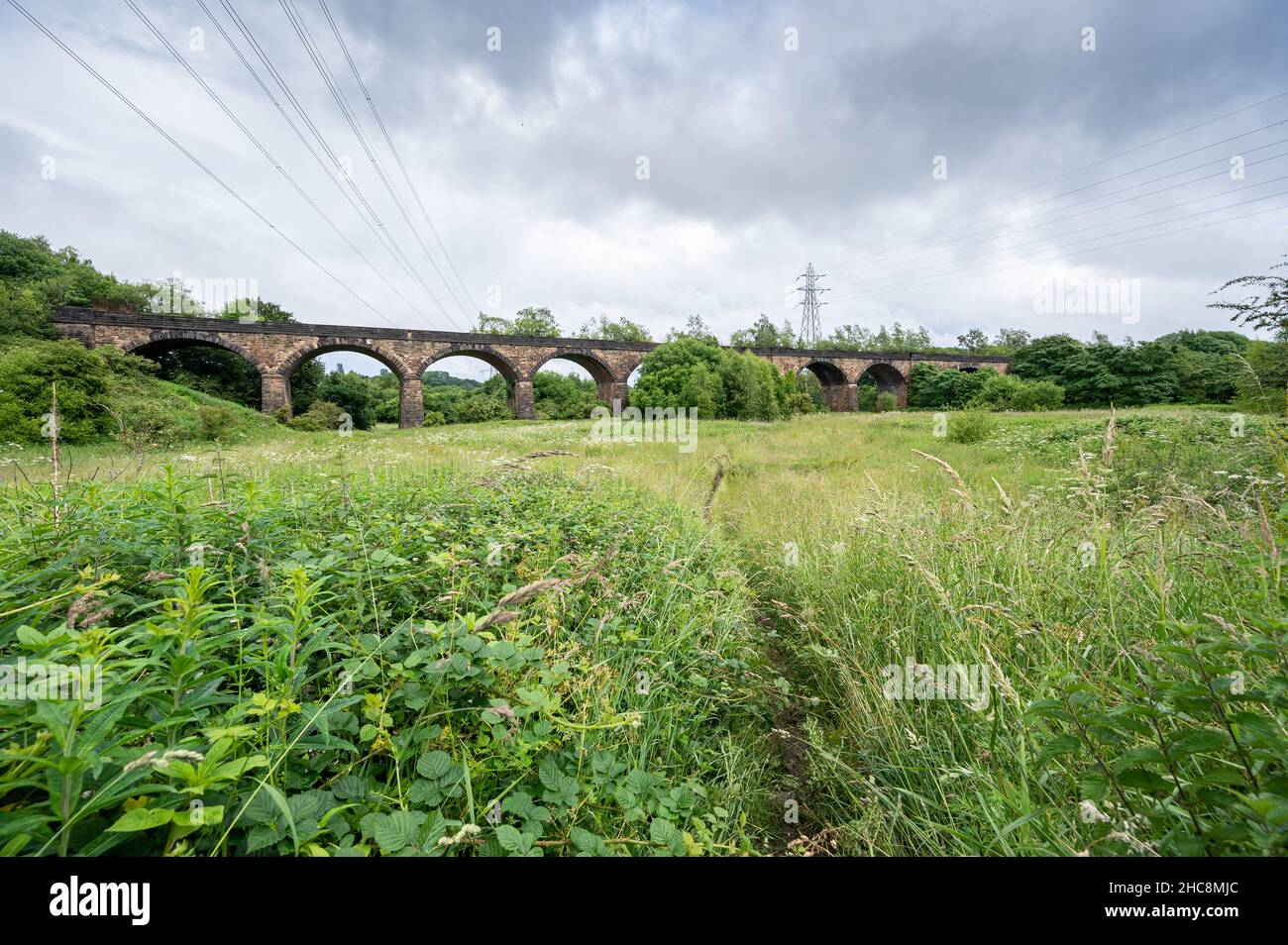 Grade II listed structure - Thirteen Arches railway bridge crossing of ...