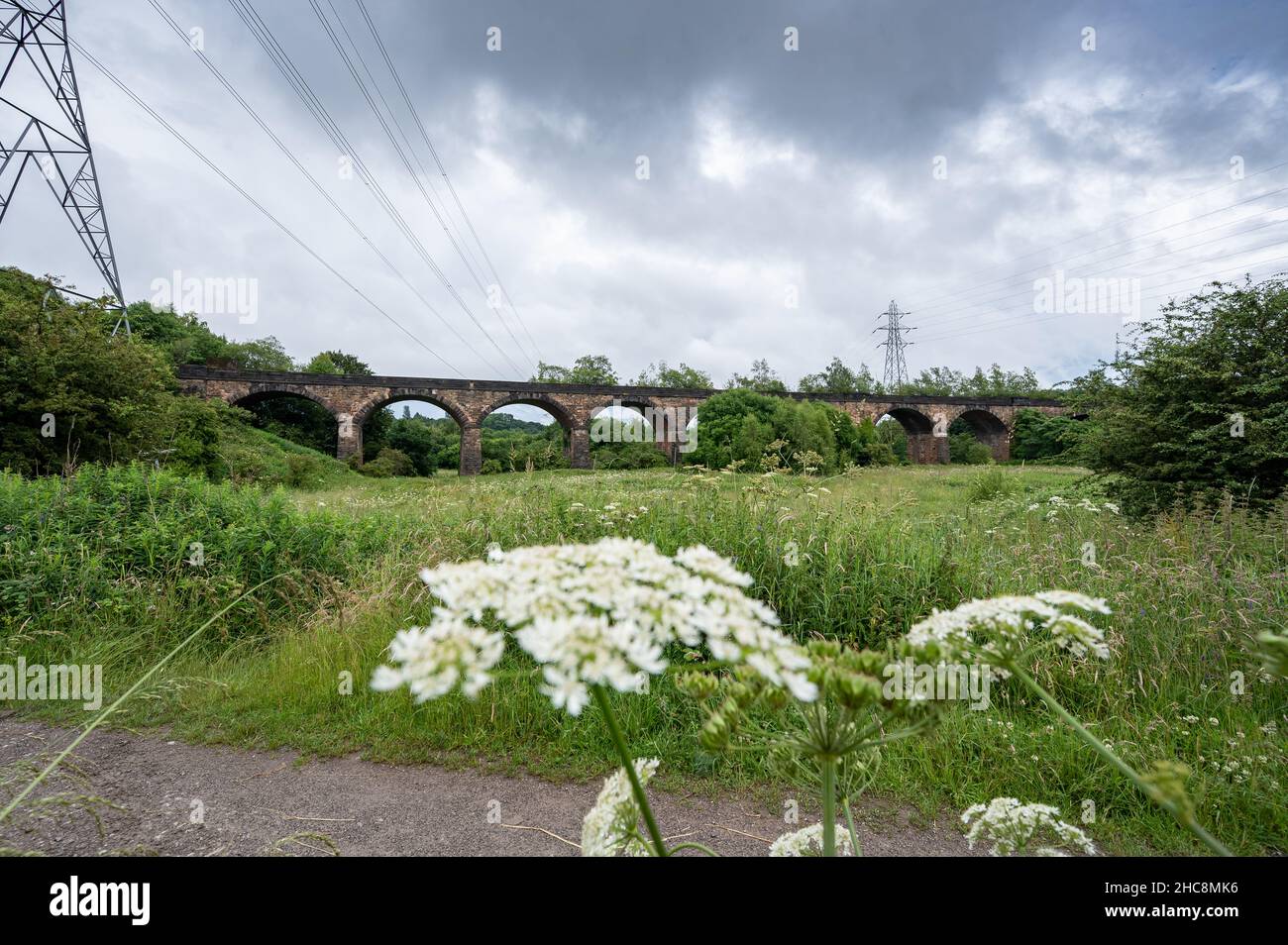 Grade II listed structure - Thirteen Arches railway bridge crossing of ...