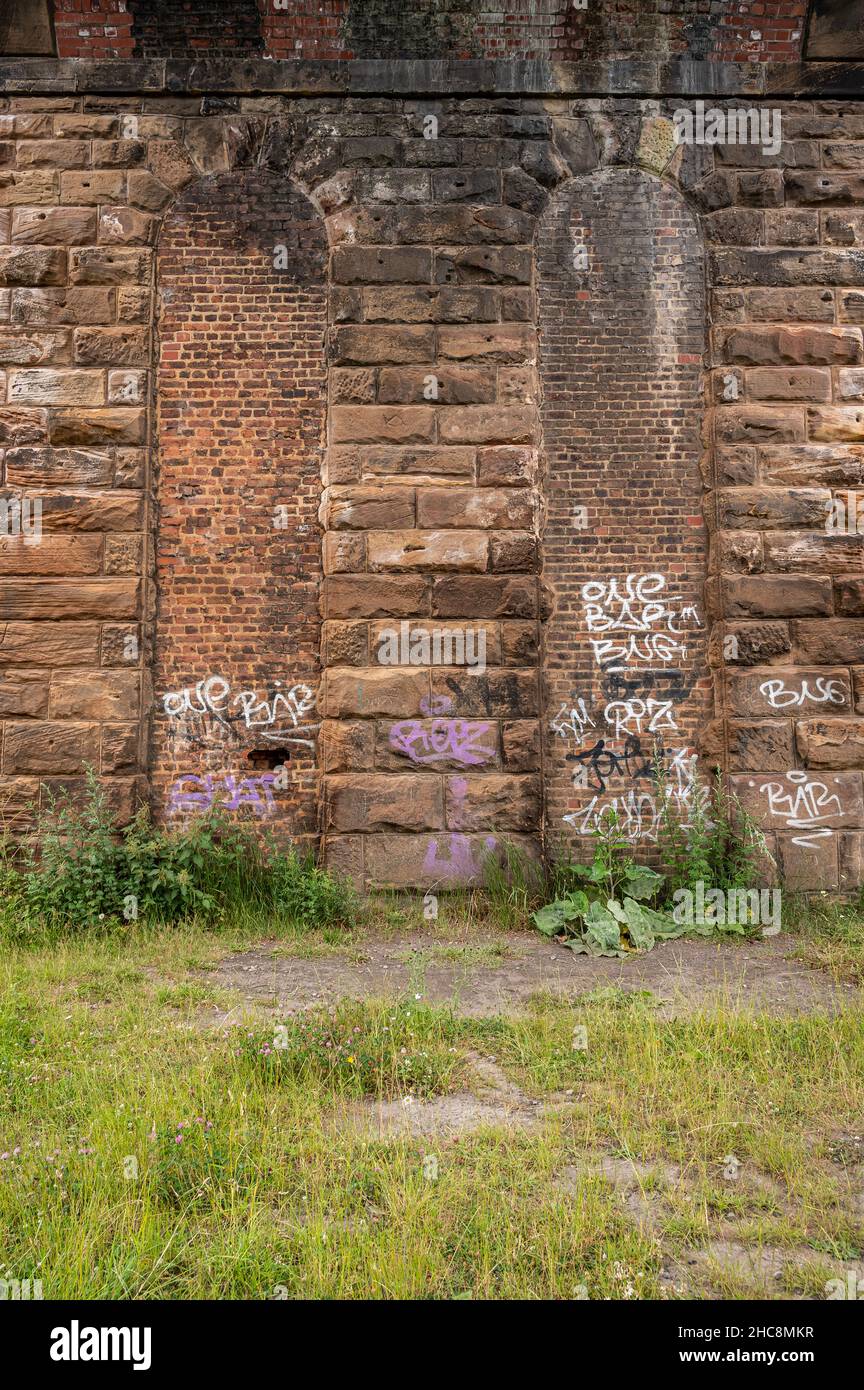 Grade II listed structure - Thirteen Arches railway bridge crossing of ...