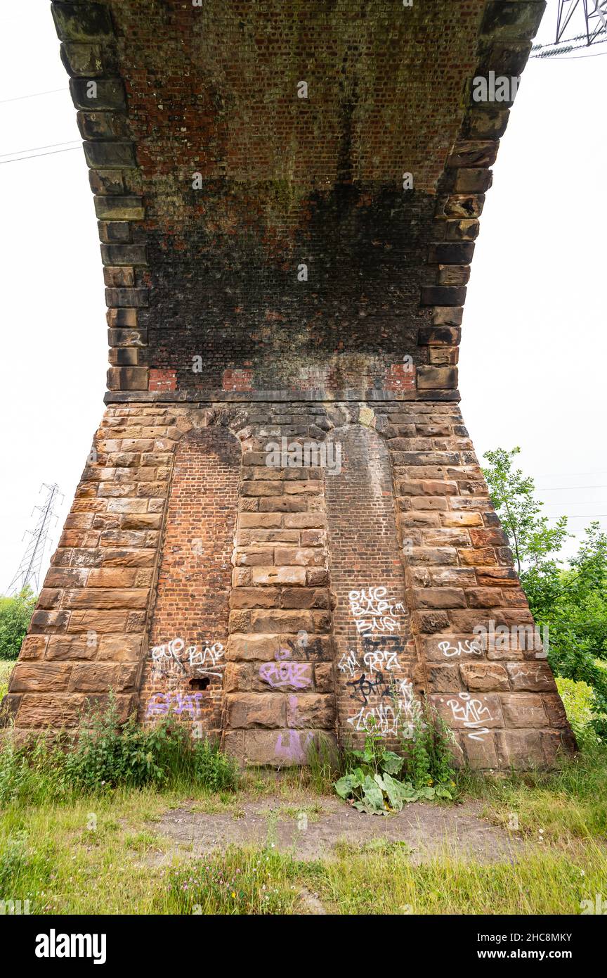 Grade II listed structure - Thirteen Arches railway bridge crossing of ...