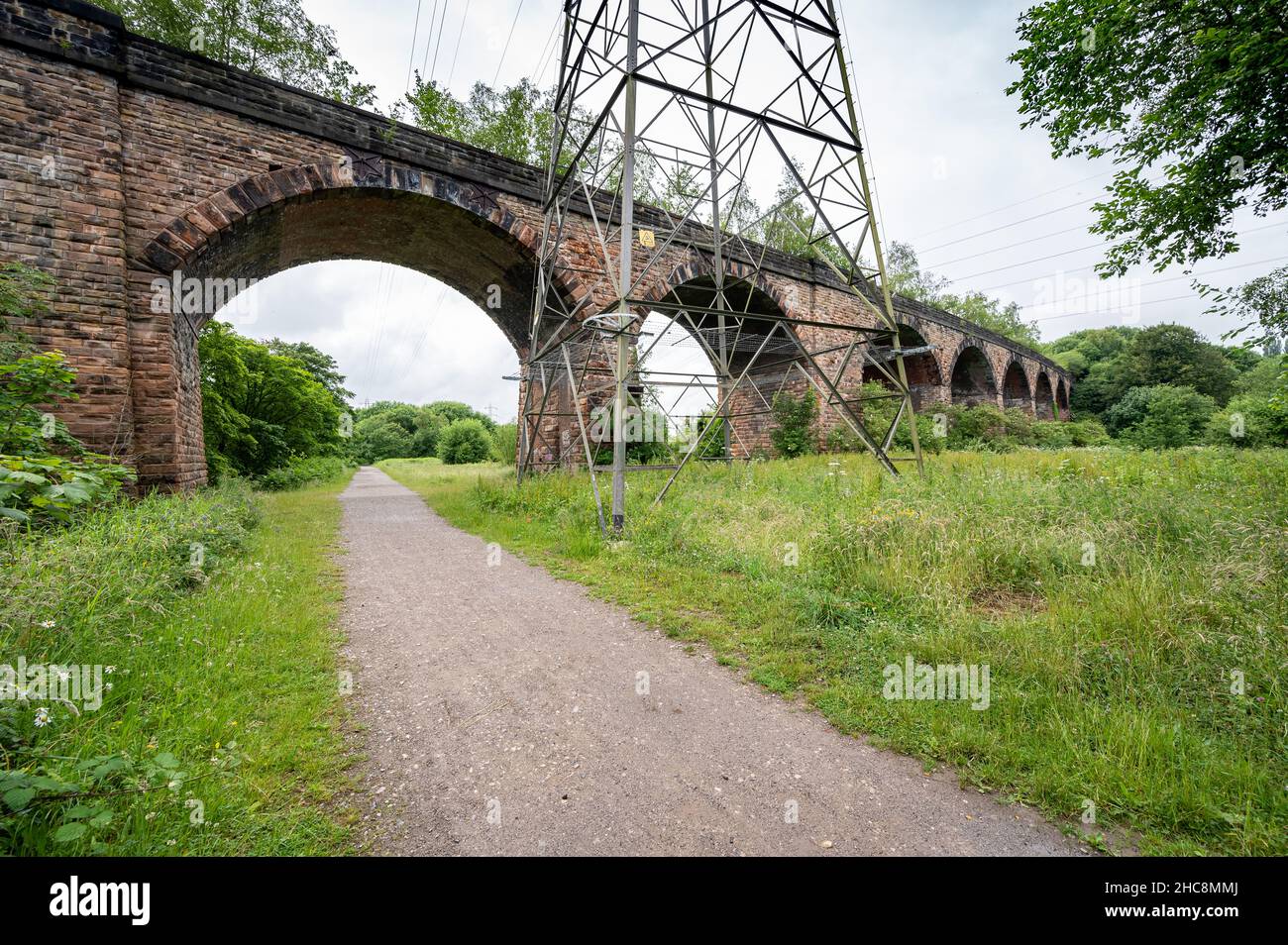 Grade II listed structure - Thirteen Arches railway bridge crossing of ...