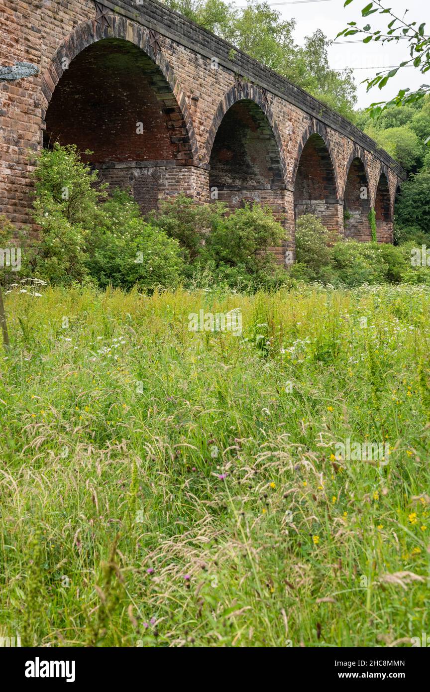 Grade II listed structure - Thirteen Arches railway bridge crossing of ...