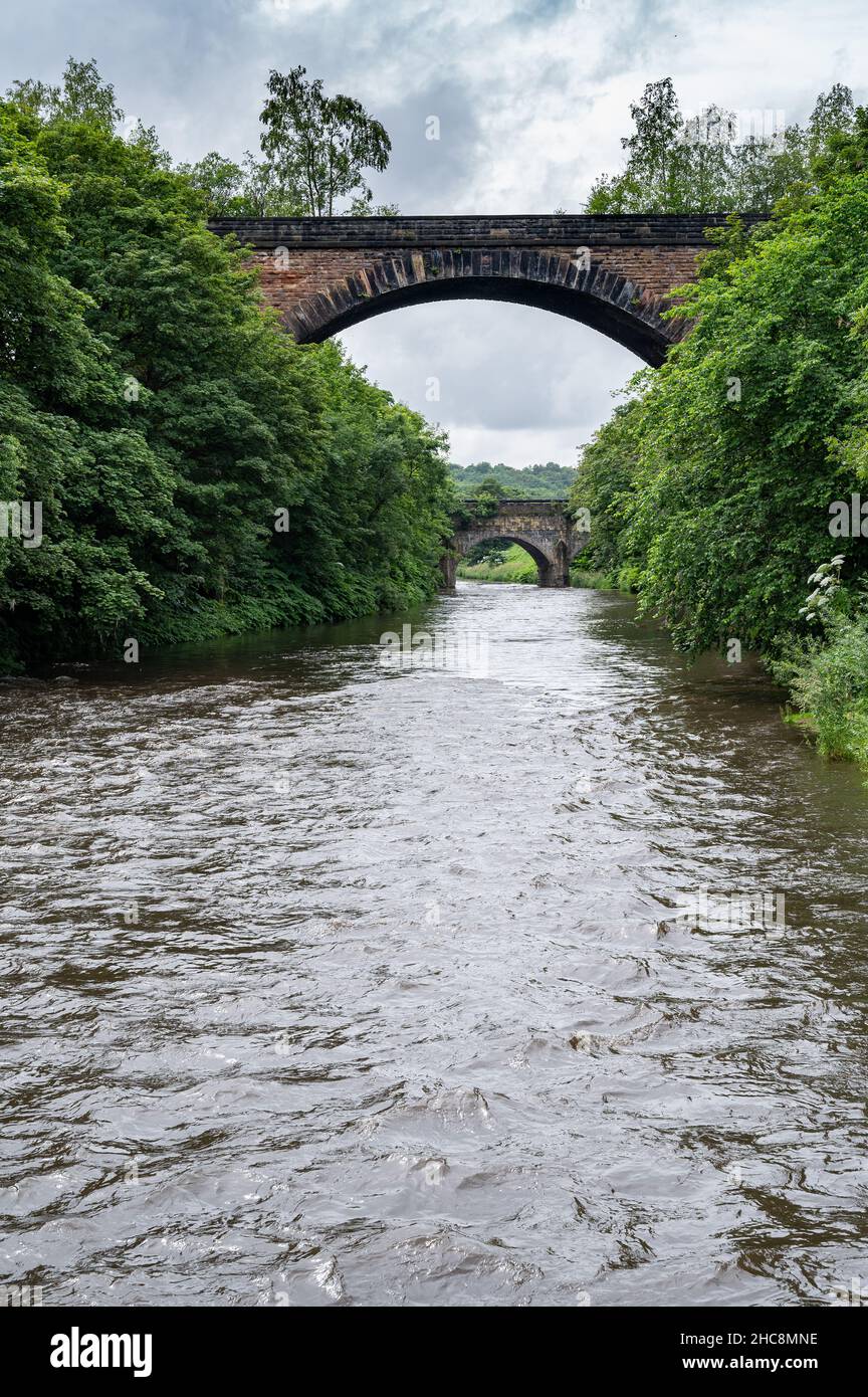 Grade II listed structure - Thirteen Arches railway bridge crossing of ...