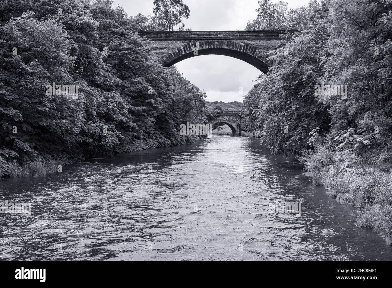 Grade II listed structure - Thirteen Arches railway bridge crossing of ...