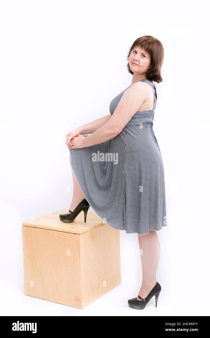 Chubby female figure standing Cut Out Stock Images & Pictures - Alamy
