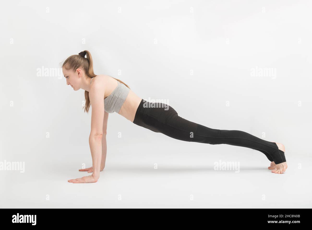 Exercise plank. Woman Doing Fitness Exercises. Full plank by Sport ...