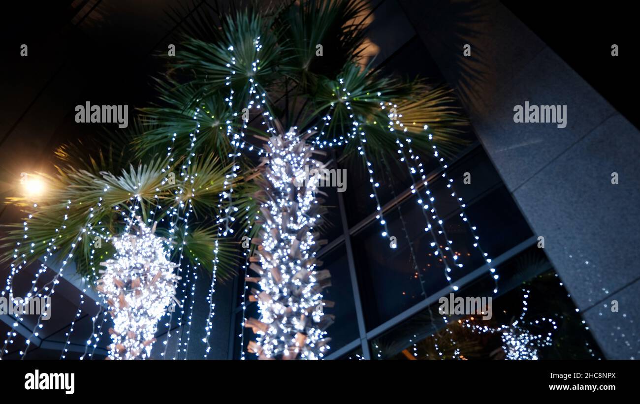 Christmas Decorations Bangkok Marriott Hotel Sukhumvit Exterior Night ...