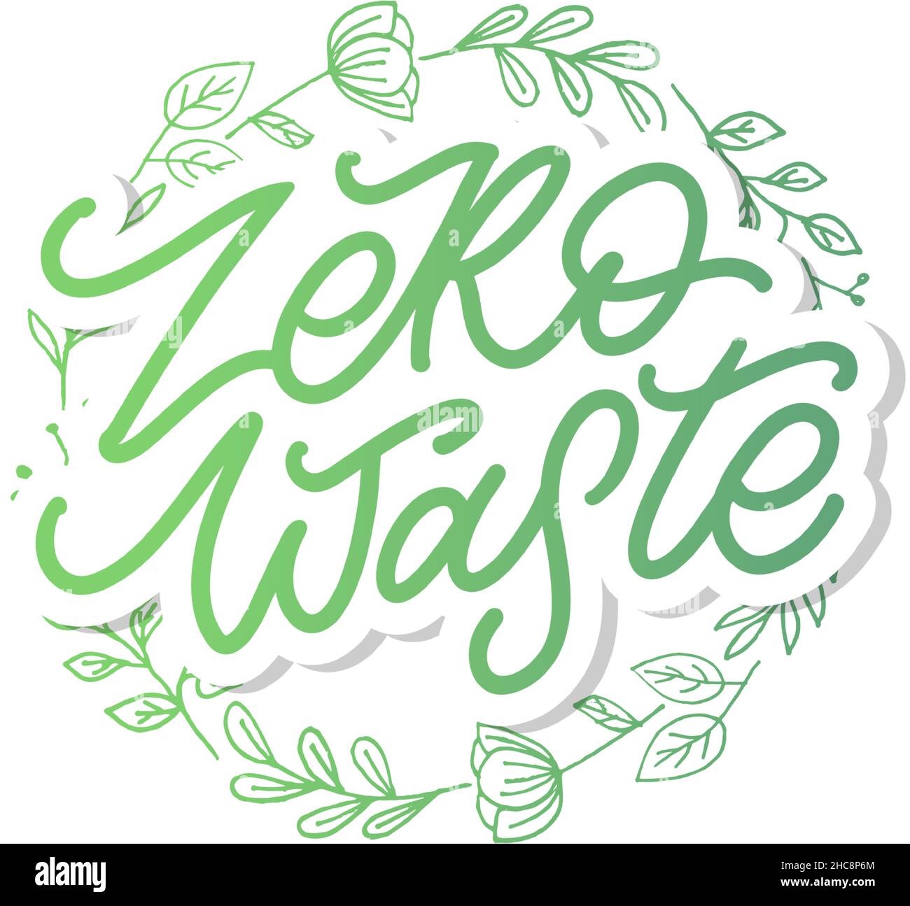 Concept Zero Waste handwritten text title sign. Vector Stock Vector ... Concept Zero Waste handwritten text title sign. Vector Stock Vector ...