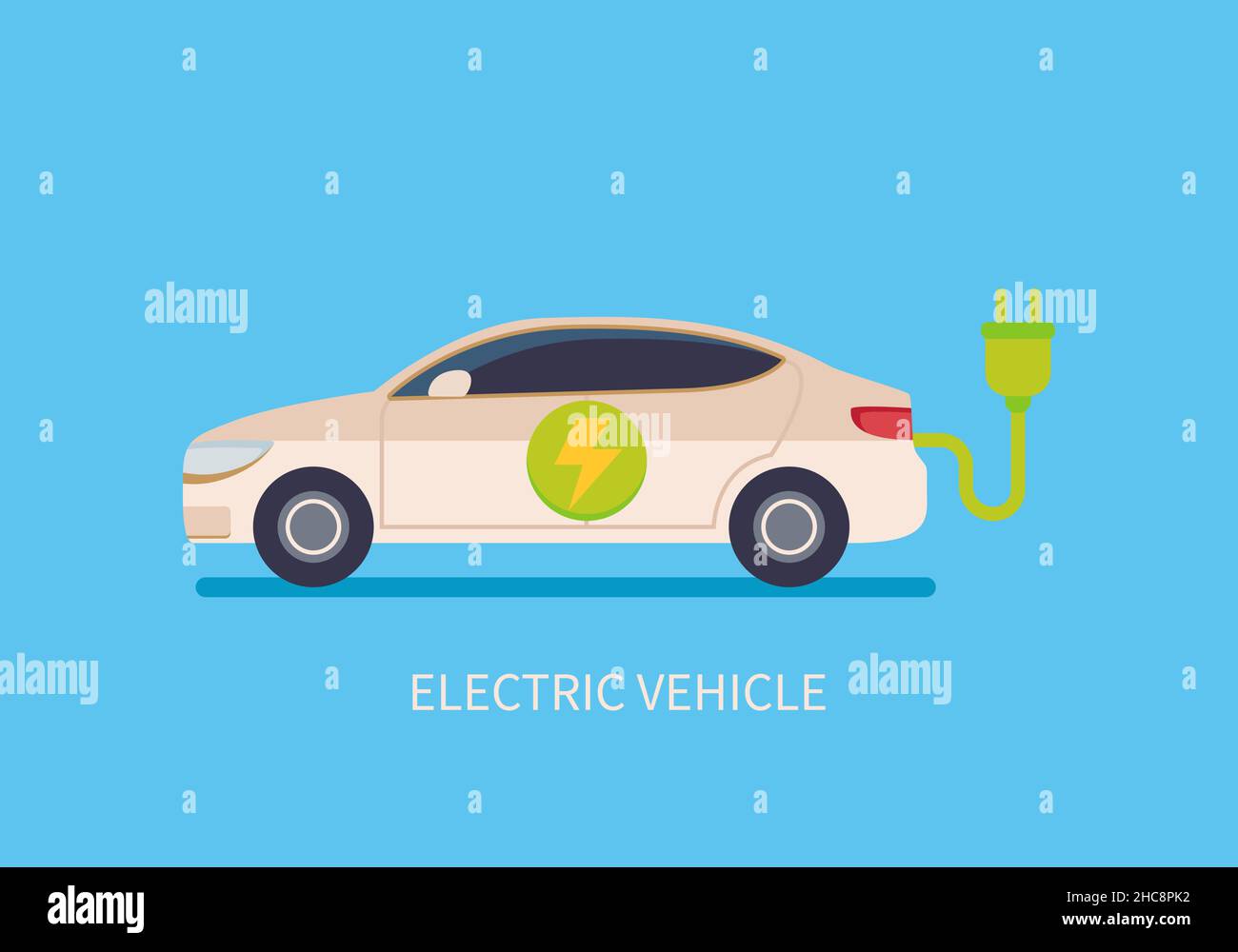 Ev charging cartoon hi-res stock photography and images - Alamy