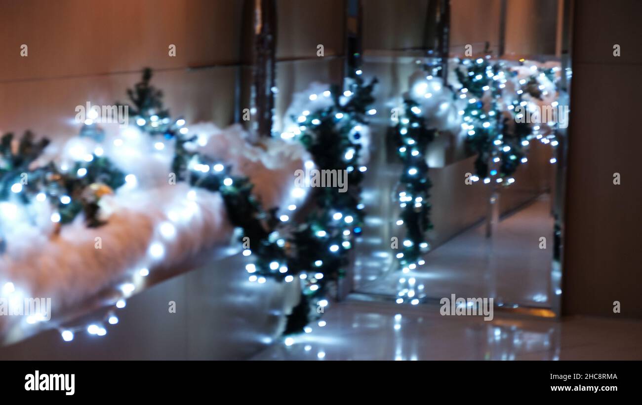 Christmas Decorations Bangkok Marriott Hotel Sukhumvit Interior night ...