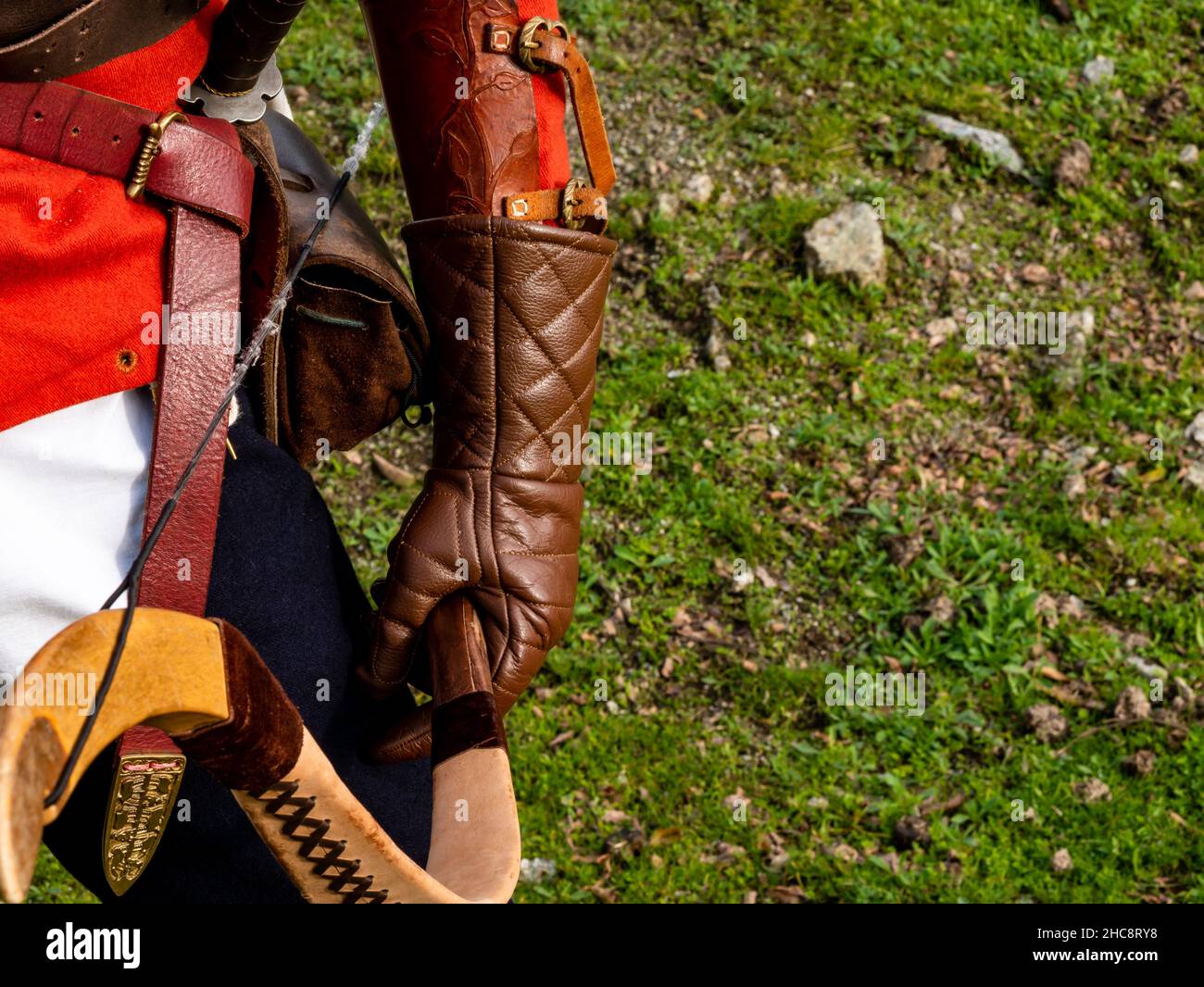 Man in medieval leather costume hi-res stock photography and images - Alamy