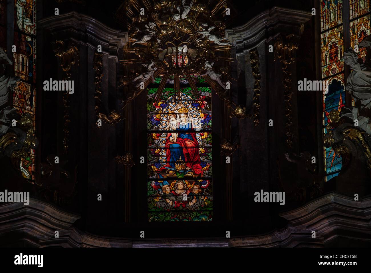 Lviv, Ukraine - December 25, 2021: Interior of The Archcathedral ...