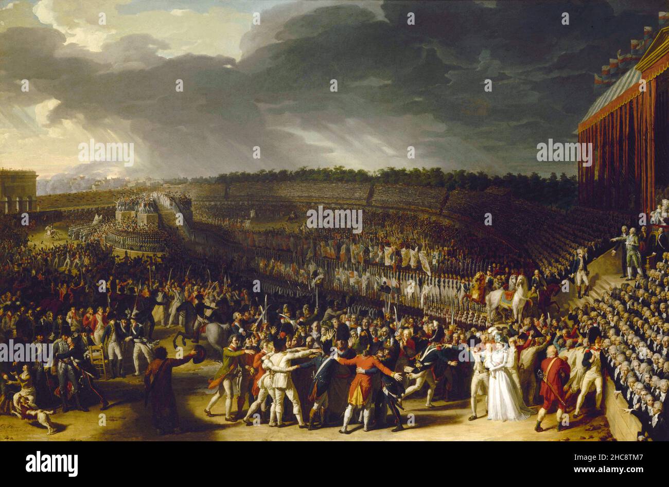 La Fête de la Federation, the french celebration of unity on the Champ ...