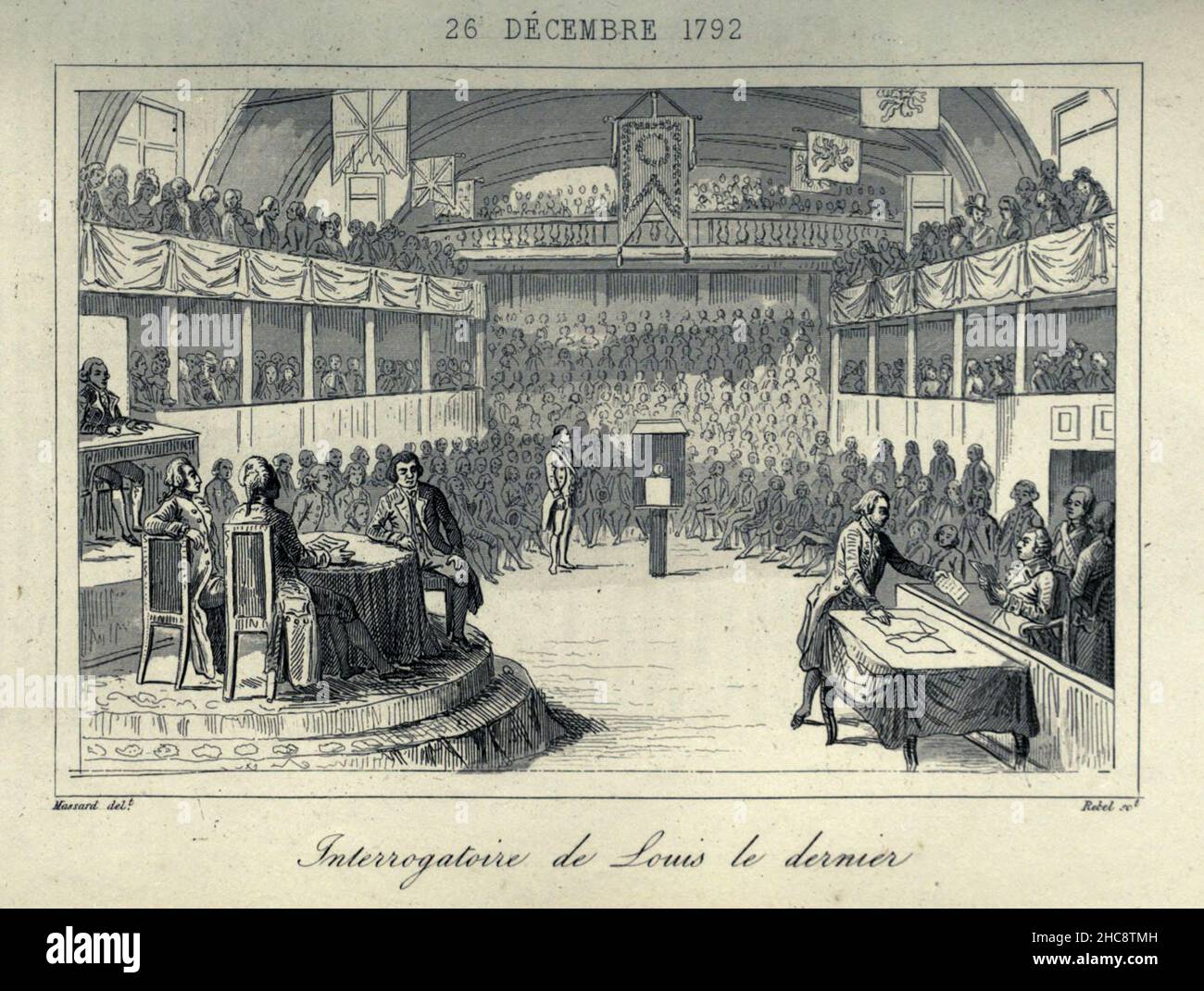 The Interrogation of Louis the Last, engraving by Isidore Stanislas ...