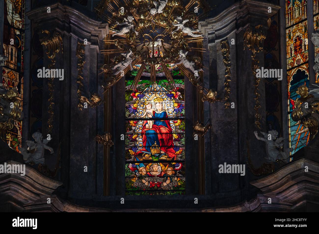 Lviv, Ukraine - December 25, 2021: Interior of The Archcathedral ...