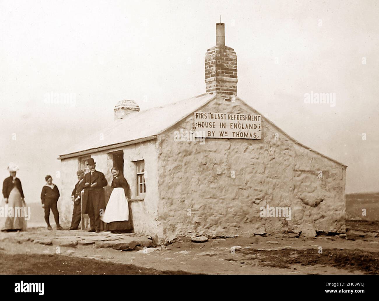 First and last house in England, Lands End, Victorian period Stock ...