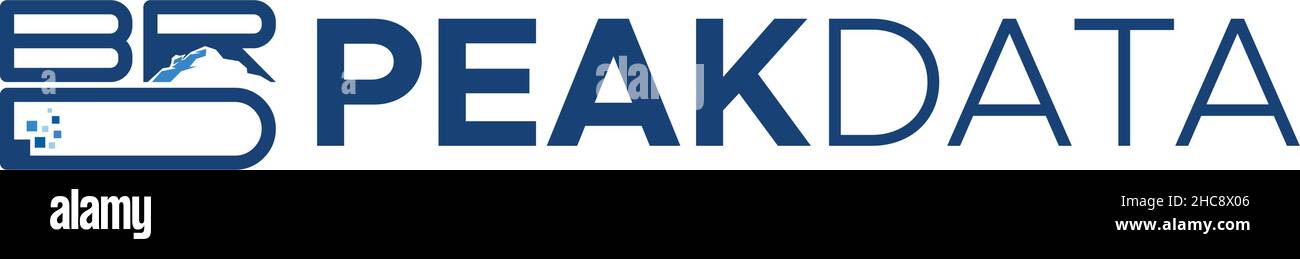 Modern design PEAK DATA view contour logo design Stock Vector Image ...