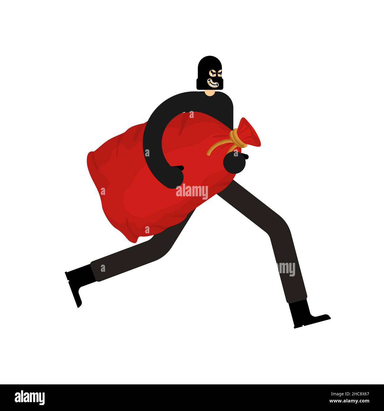 Santa claus bank robbery Stock Vector Images - Alamy