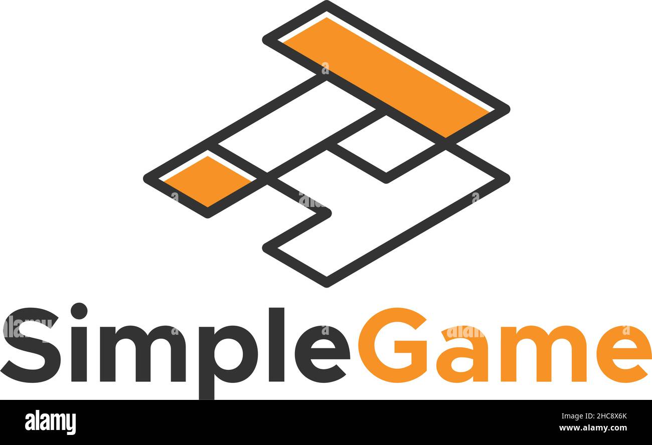 Modern colorful SIMPLE GAME playing logo design Stock Vector Image ...