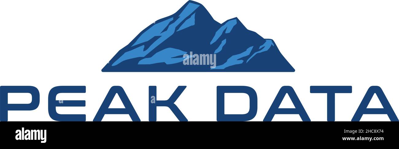 Modern design PEAK DATA view contour logo design Stock Vector Image ...