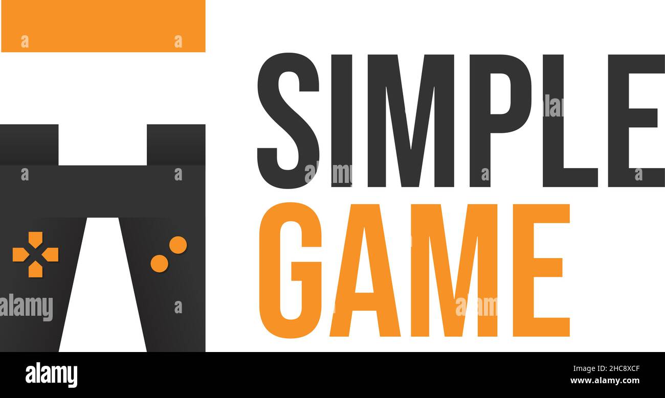 Modern colorful SIMPLE GAME playing logo design Stock Vector Image ...