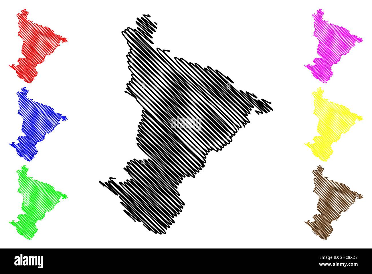 Uttarakhand india asia map hi-res stock photography and images - Alamy