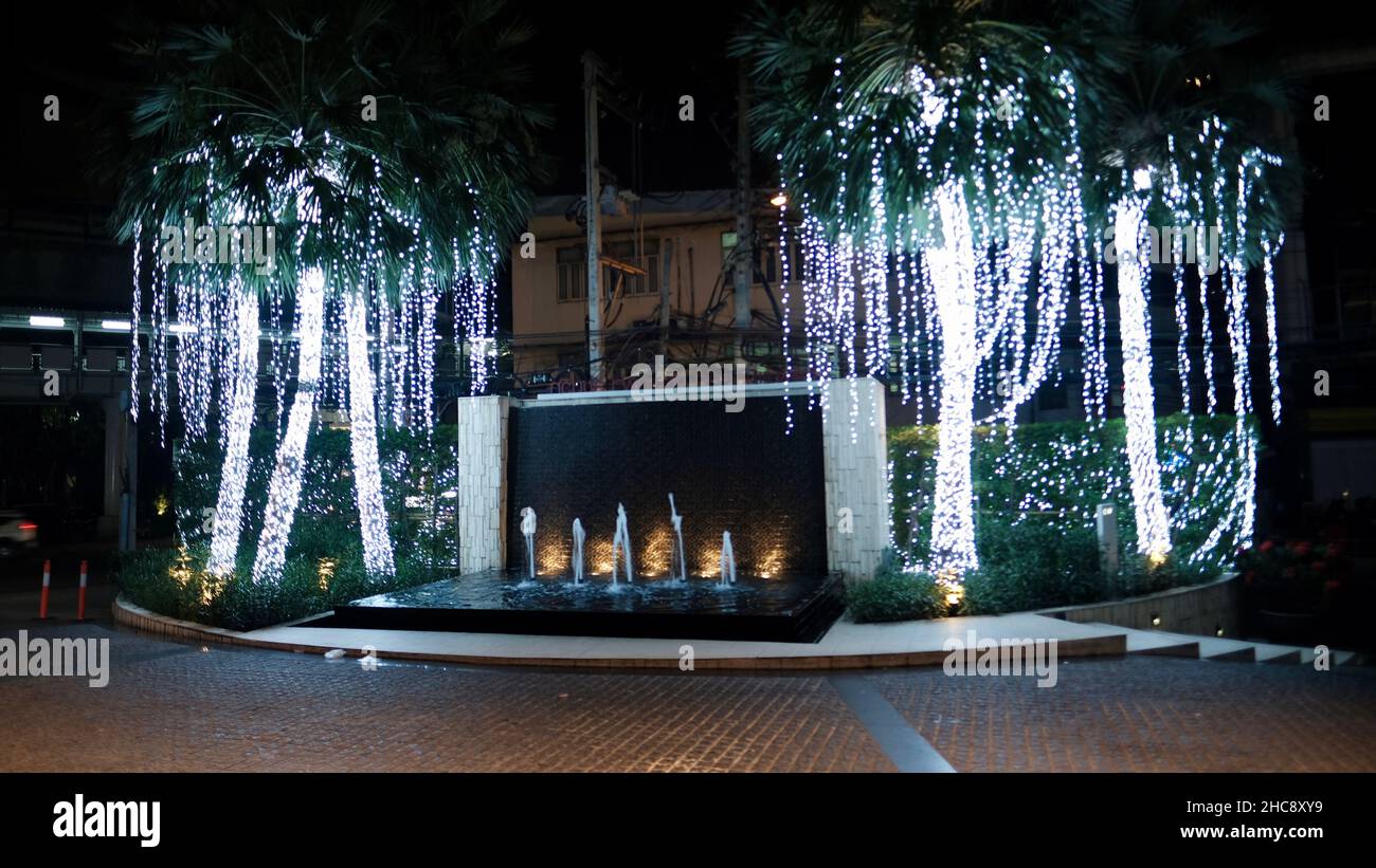 Christmas Decorations Bangkok Marriott Hotel Sukhumvit Night Lights Stock Photo - Alamy