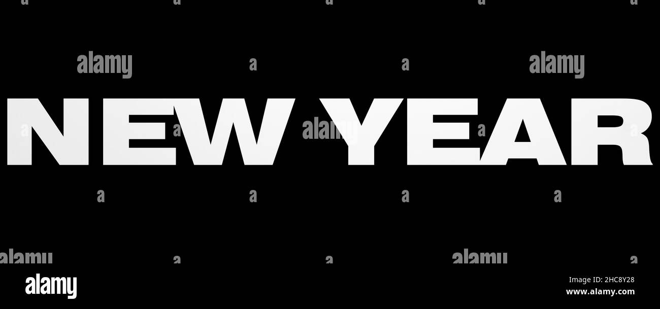 New Year - 2d words rendered isolated - 3d rendering Stock Photo - Alamy
