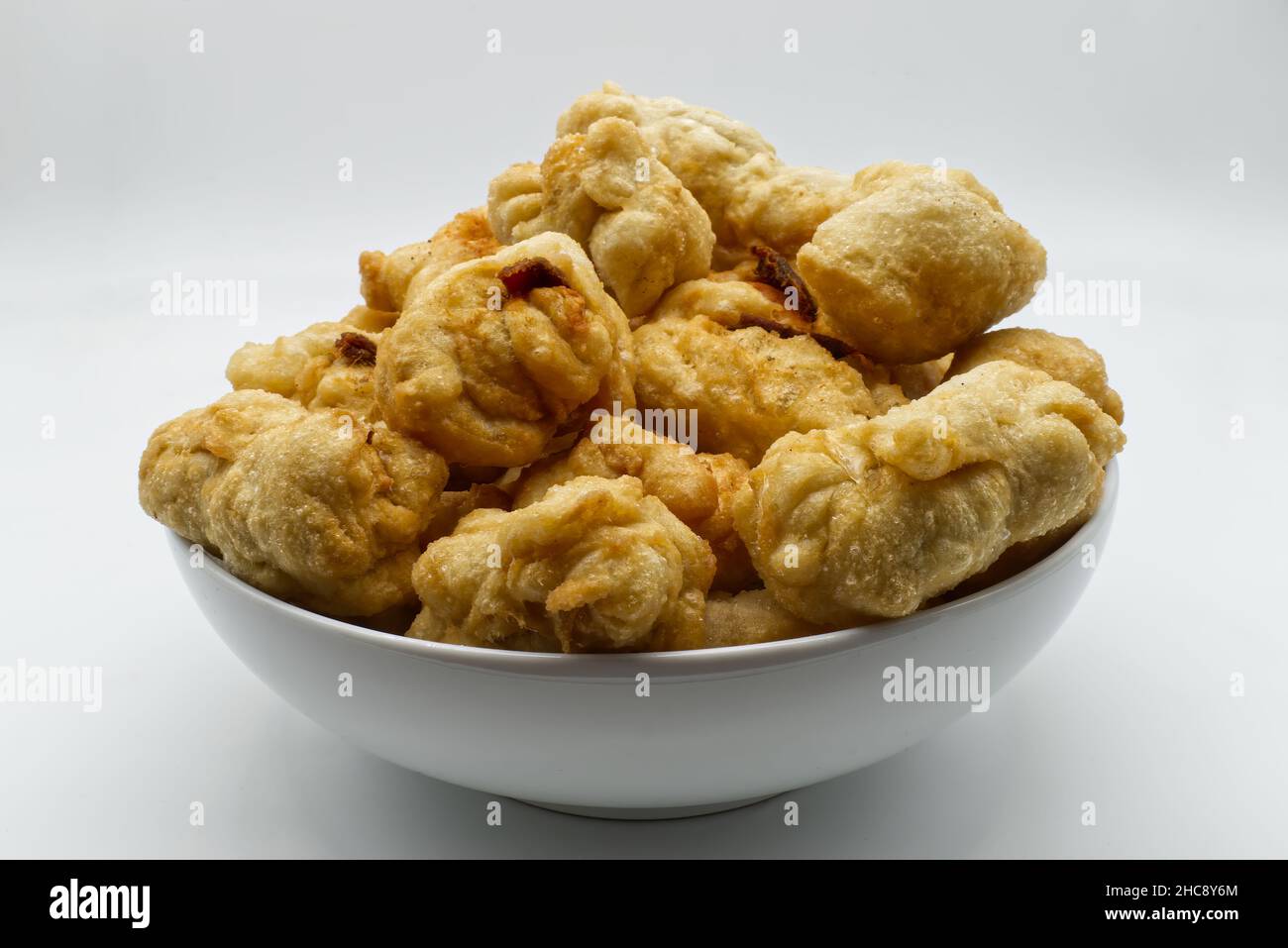 Traditional Italian Crispeddi Calabresi ca lici. Fried salted donuts ...