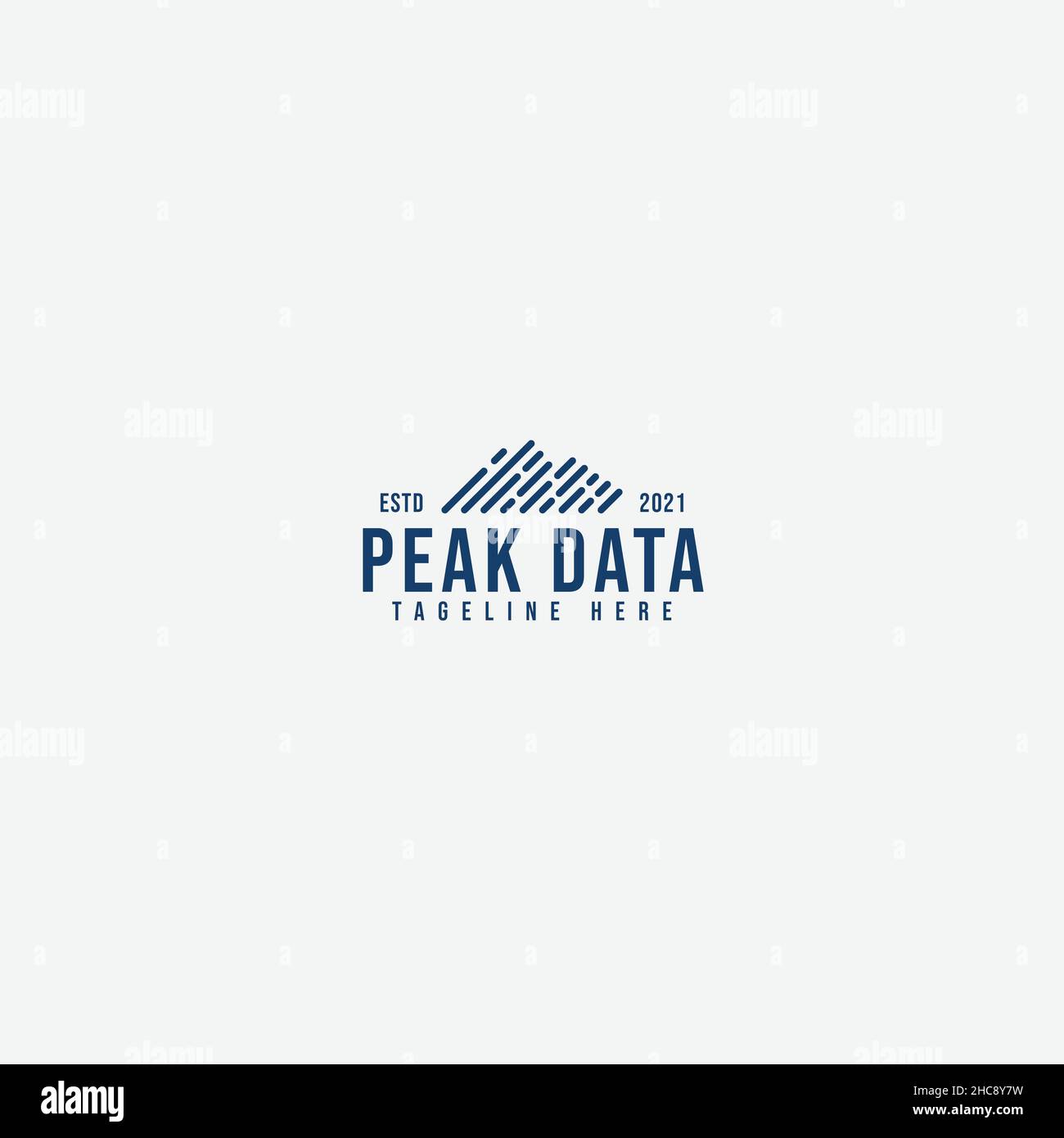 Modern design PEAK DATA view contour logo design Stock Vector Image ...