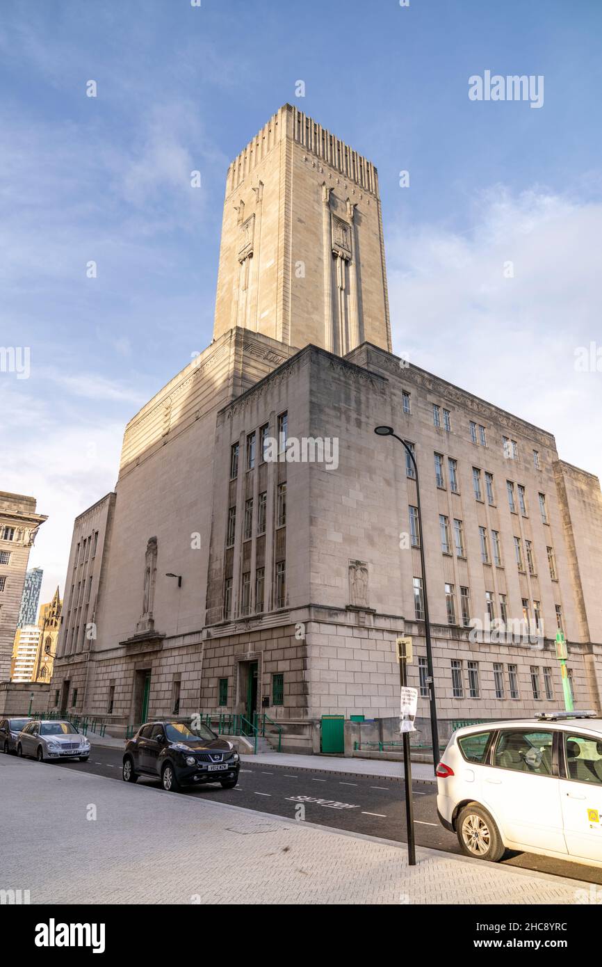 Vertical shot of George's Dock building in Liverpool, United Kingdom ...
