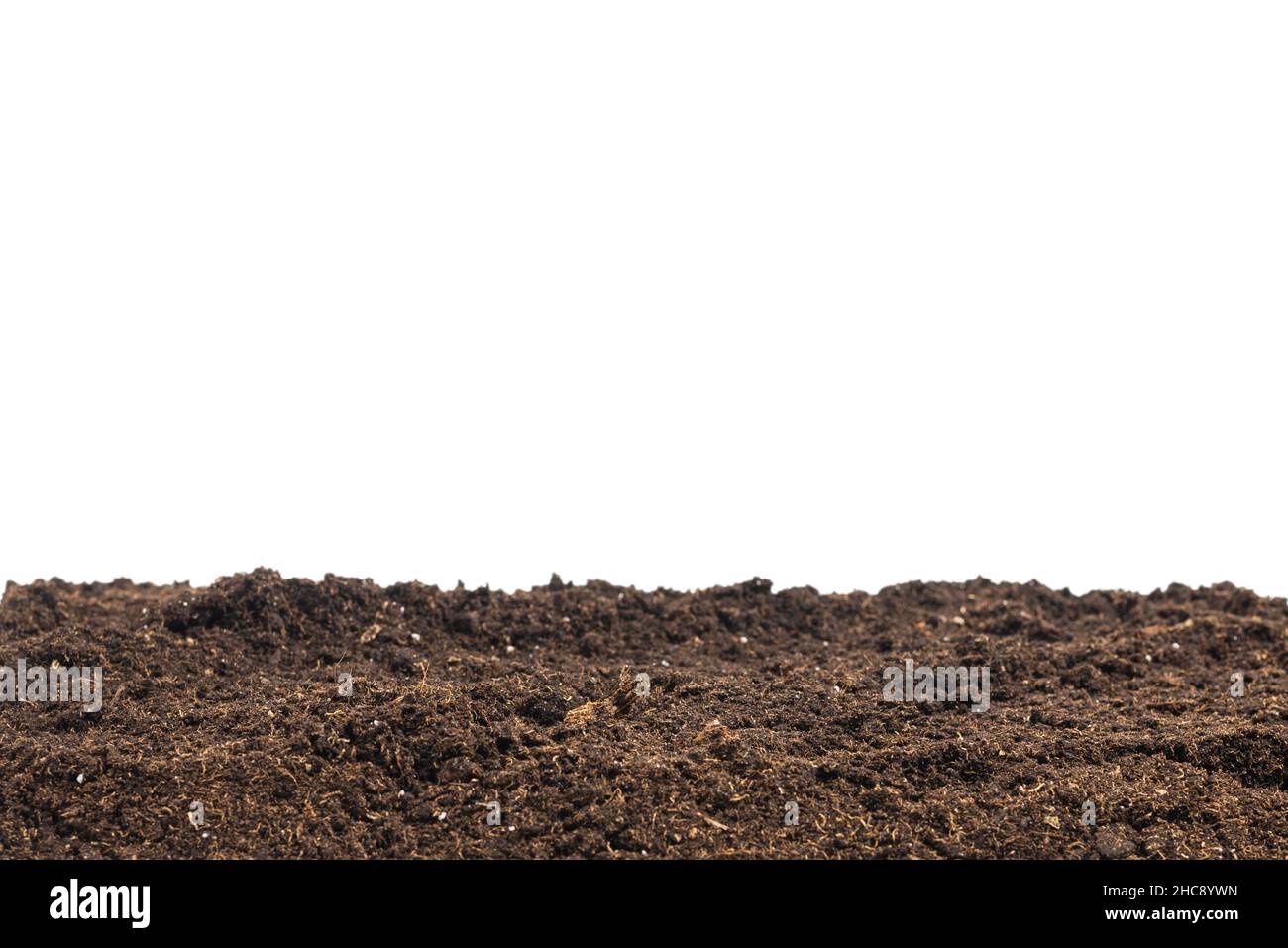 Soil for plant isolated on white background. Soil pattern Stock Photo ...