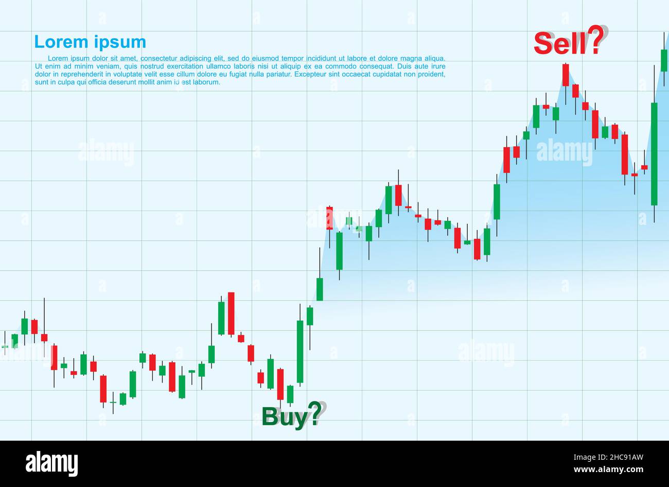 Trade of stock. Chart of forex with candles. Graph for financial market ...