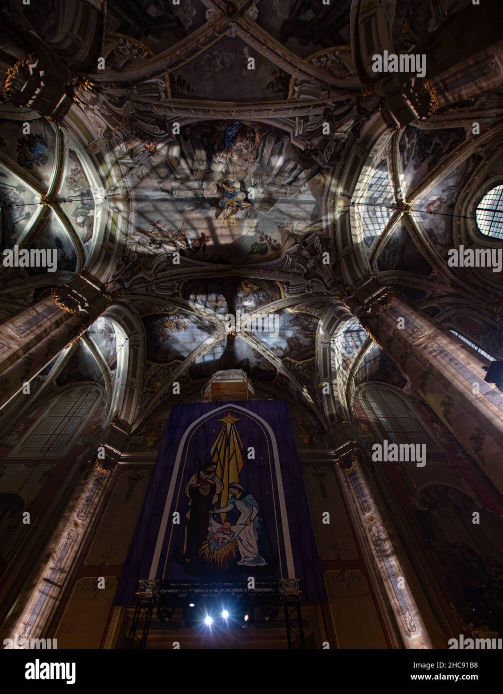 Lviv, Ukraine - December 25, 2021: Interior of The Archcathedral ...