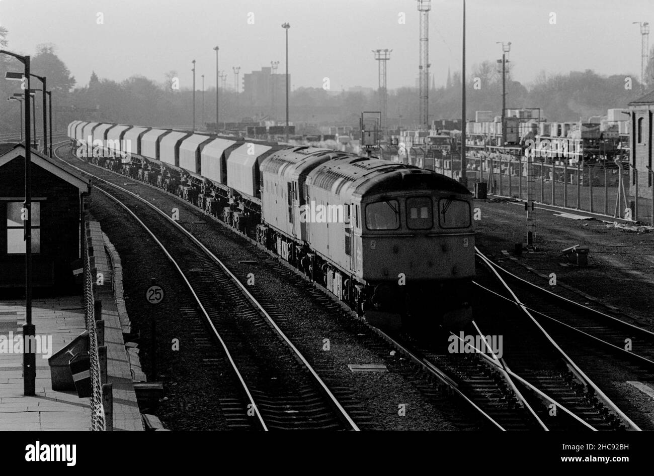 A pair of Class 33 diesel locomotives numbers 33058 and 33064 working a ...
